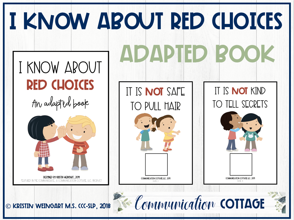 I Know About Red Choices: Adapted Book – Communication Cottage LLC