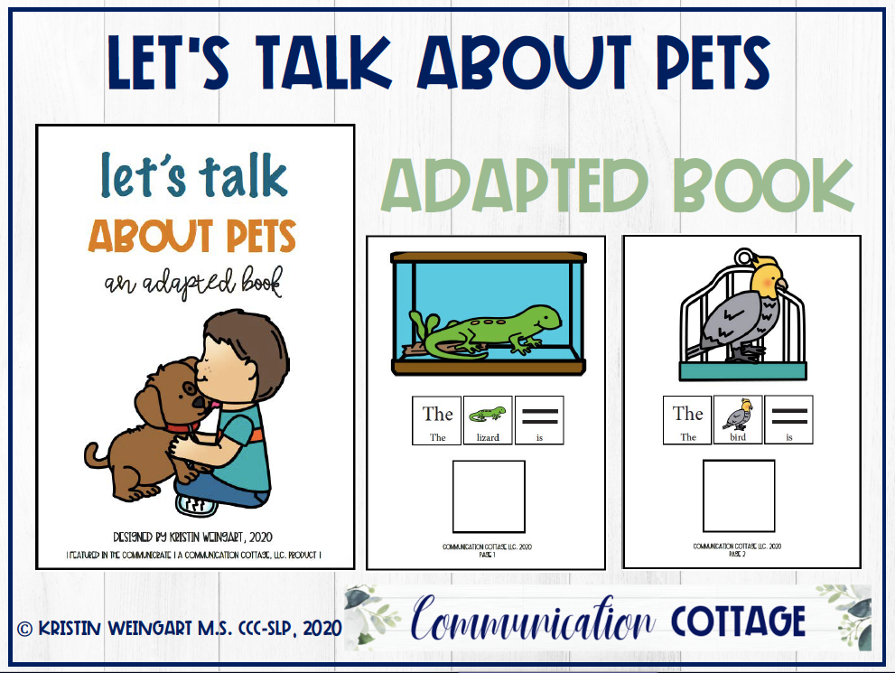 Let's Talk About Pets: Adapted Book – Communication Cottage LLC