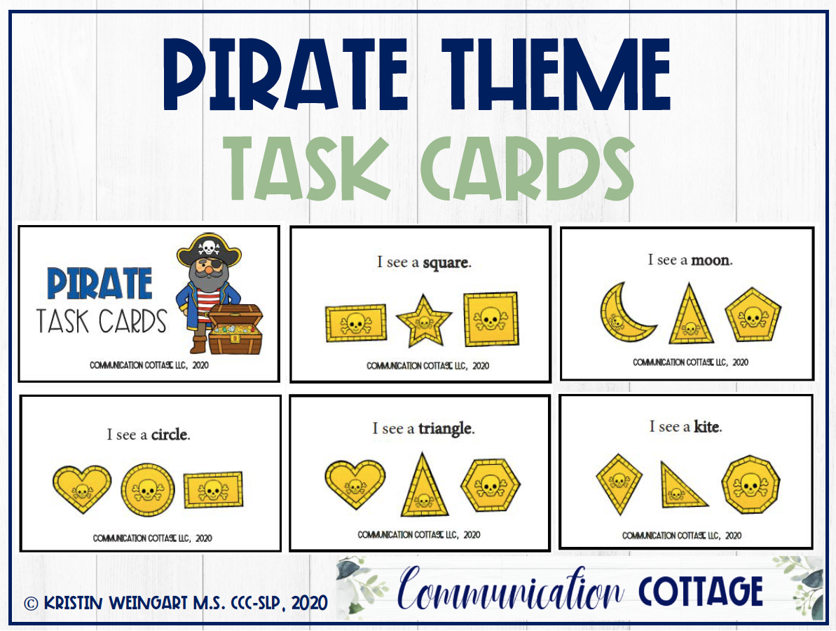 Pirate Task Cards – Communication Cottage LLC