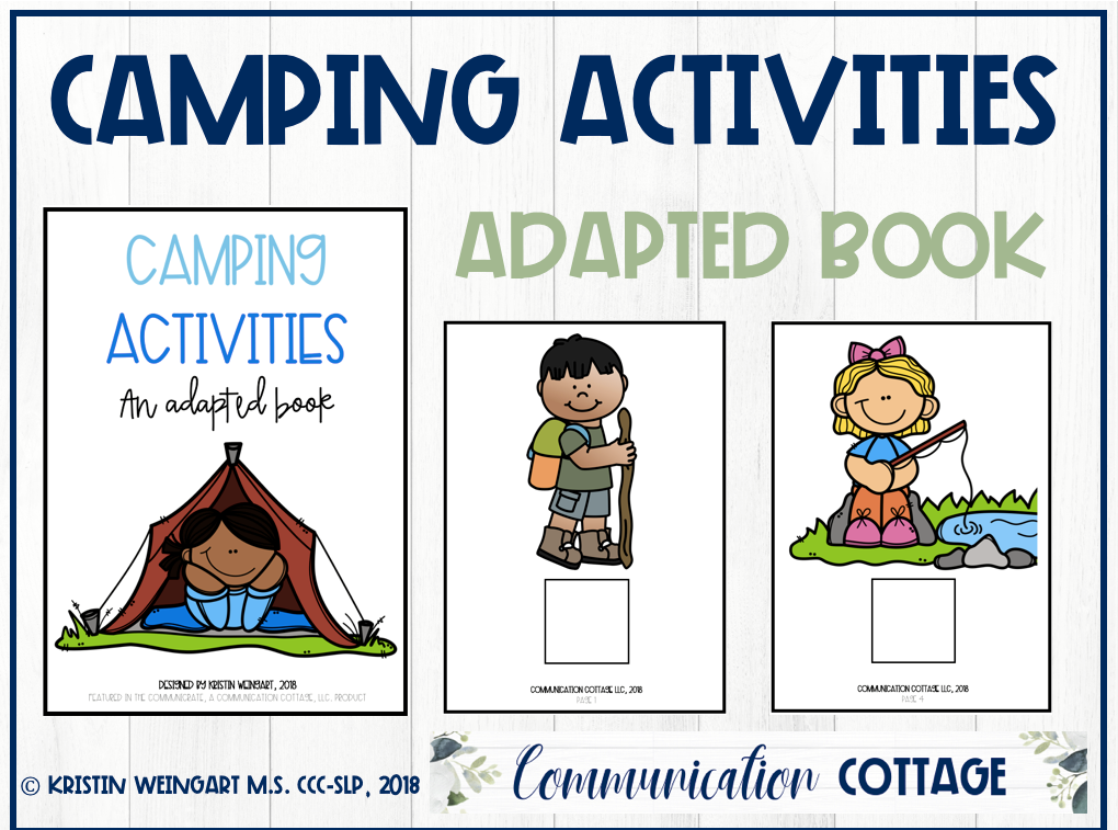 Camping Activities: Adapted Book – Communication Cottage LLC