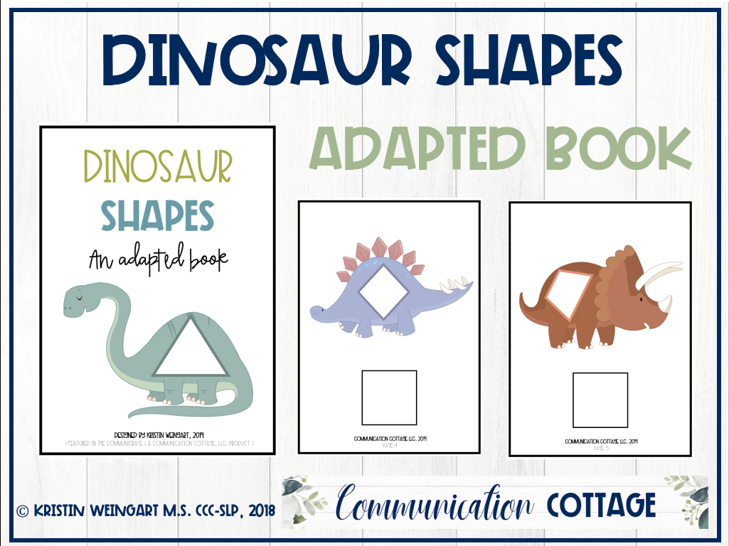 Dinosaur Shapes: Adapted Book – Communication Cottage LLC