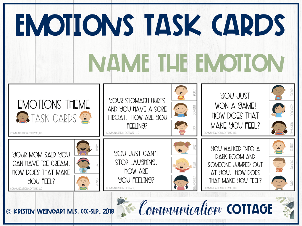 Emotions Task Cards – Communication Cottage LLC