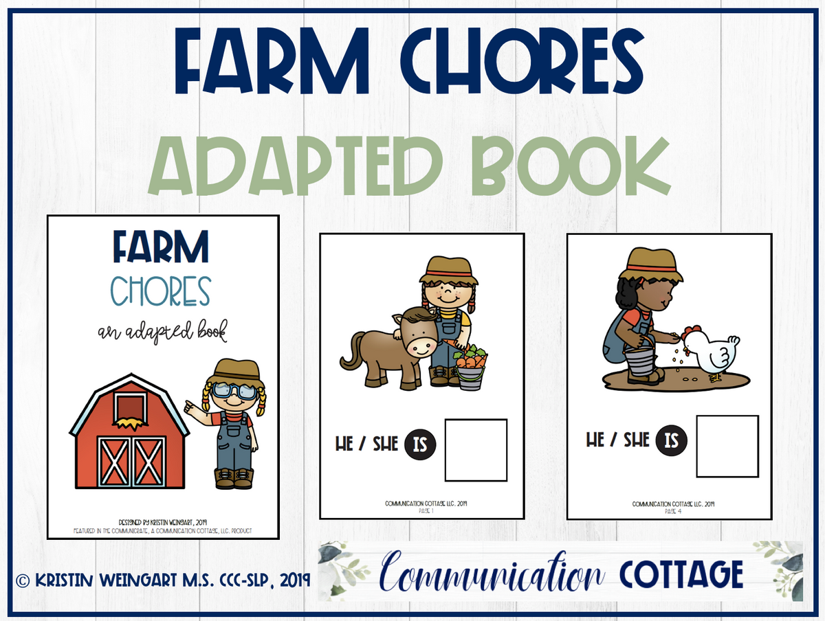 Farm Chores: Adapted Book – Communication Cottage LLC