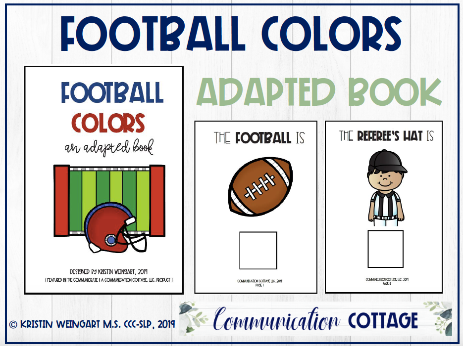 Football Colors: Adapted Book – Communication Cottage LLC