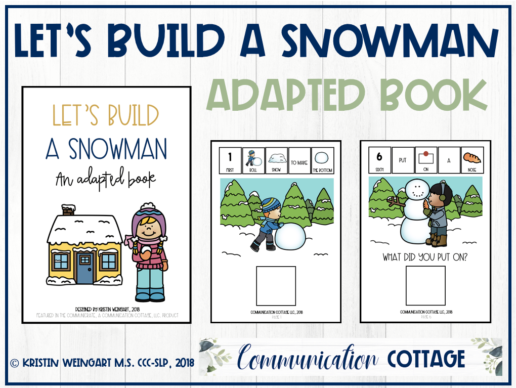 Let's Build A Snowman: Adapted Book – Communication Cottage LLC