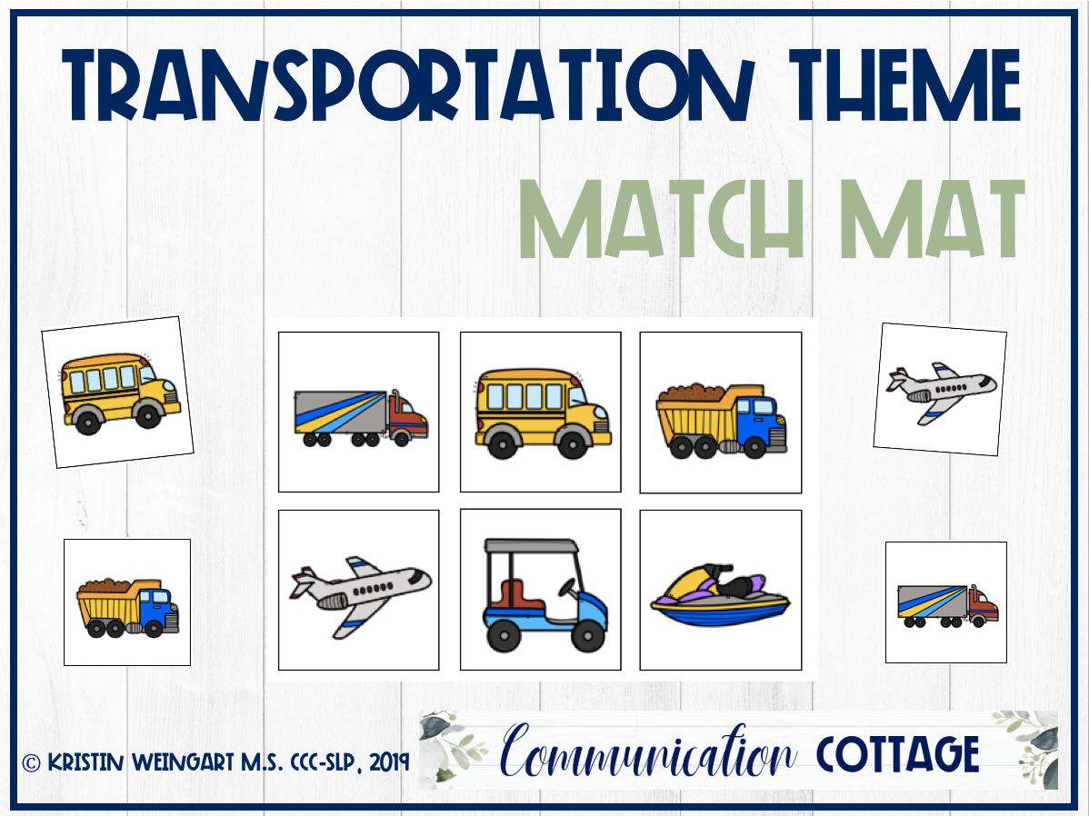 Transportation Match Mat – Communication Cottage LLC