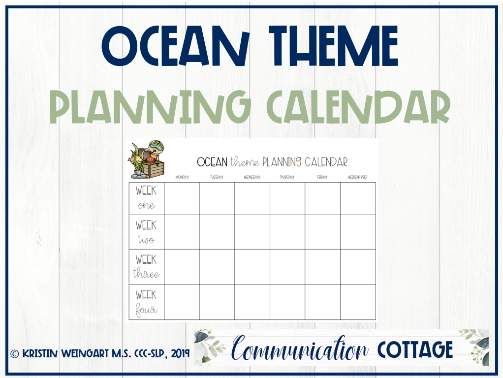 Ocean Planning Calendar – Communication Cottage LLC