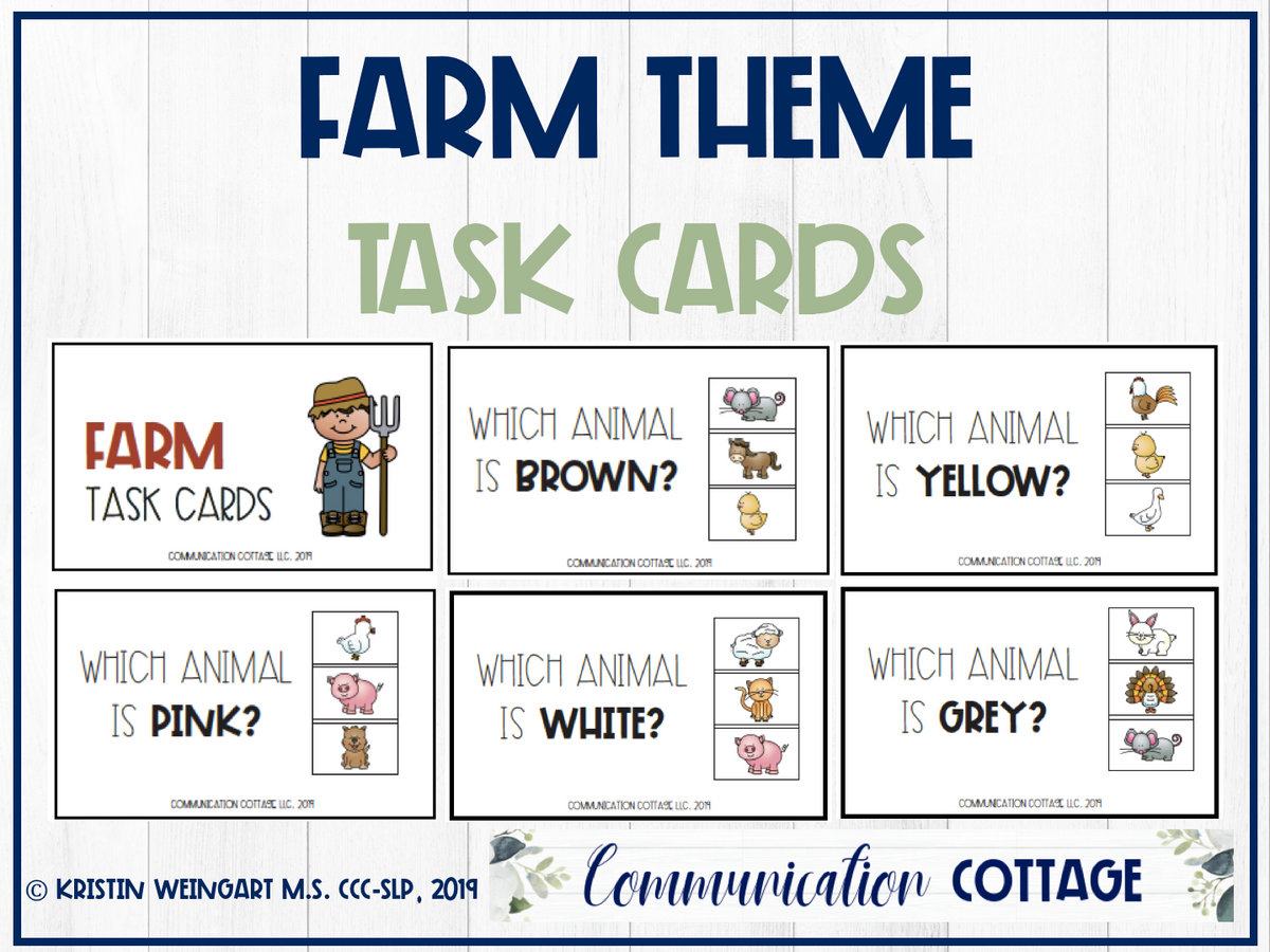 Farm Task Cards – Communication Cottage LLC