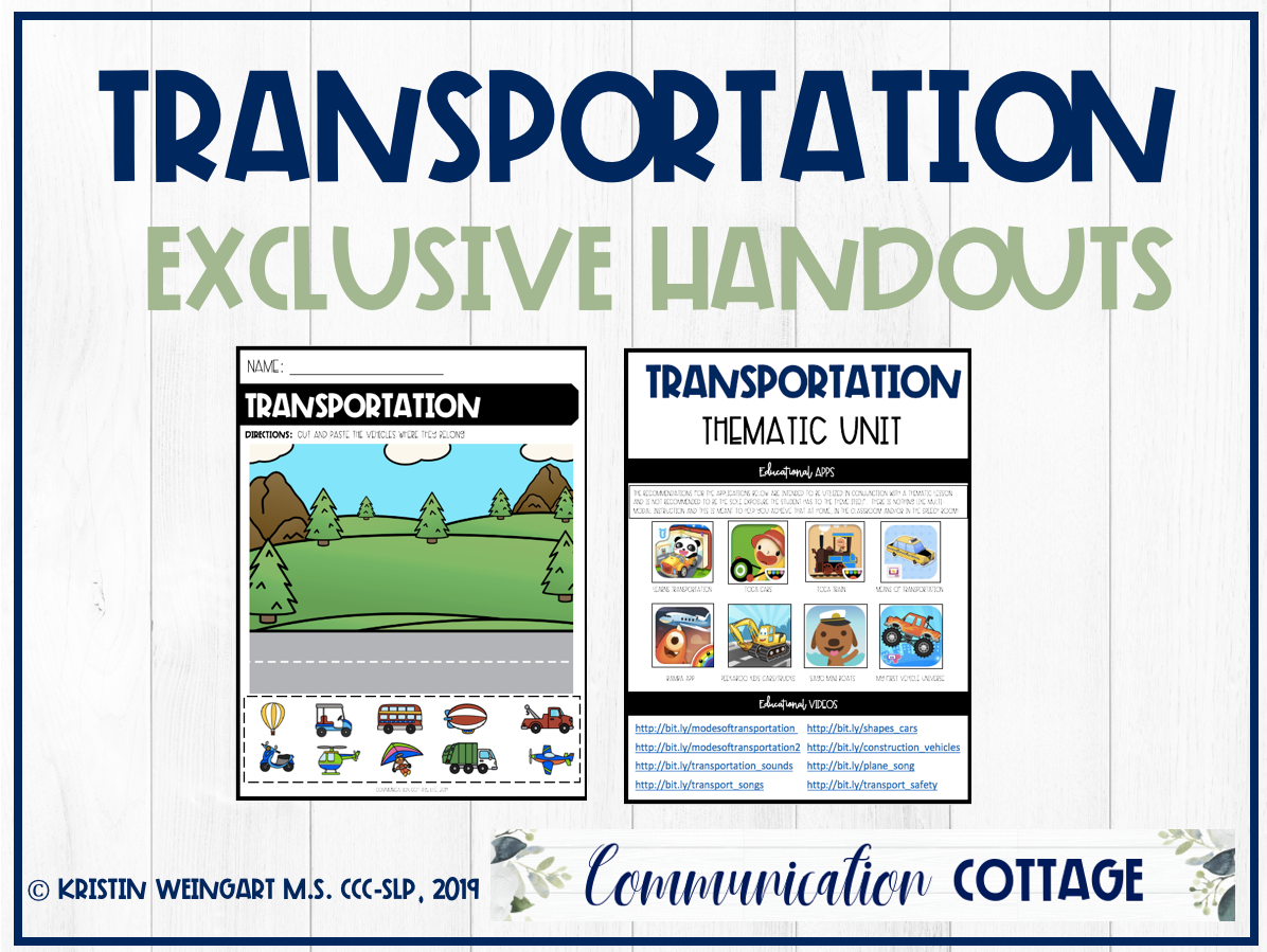 Transportation Exclusive Handouts – Communication Cottage LLC