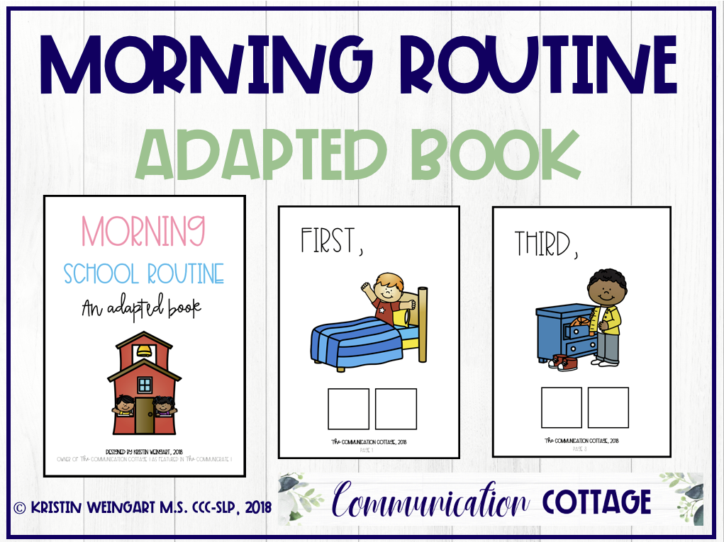 Morning School Routine: Adapted Book – Communication Cottage LLC