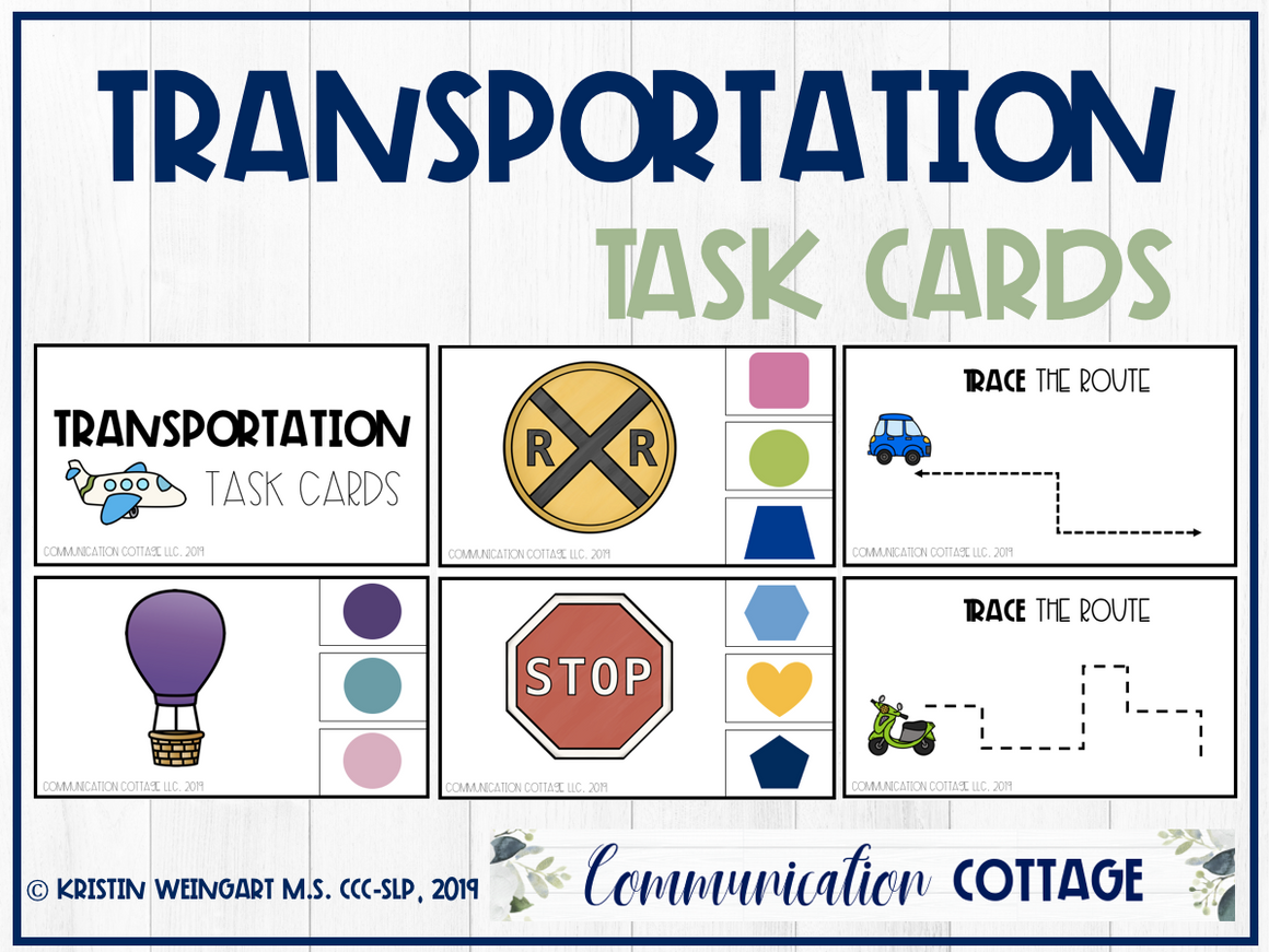 Transportation Task Cards – Communication Cottage LLC